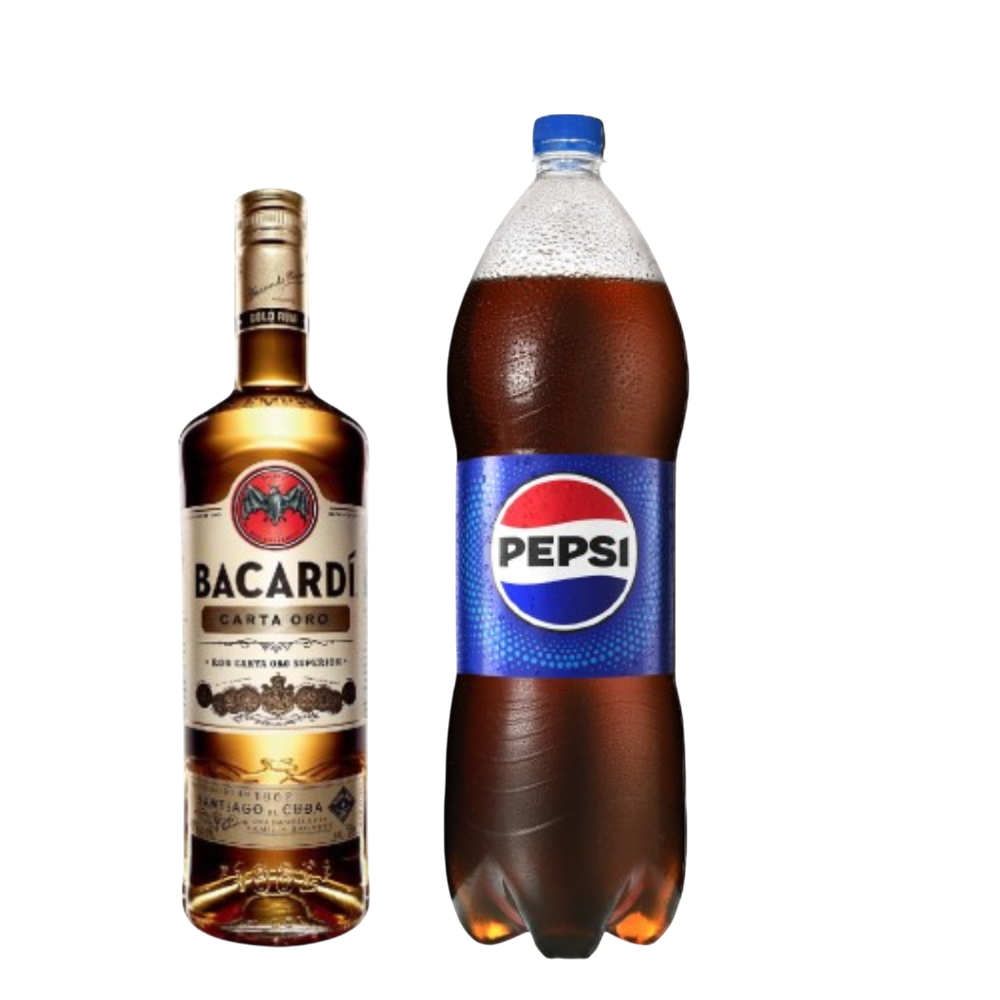 Bacardí carta oro + Pepsi 2lt Regular o Black – TaDa Delivery