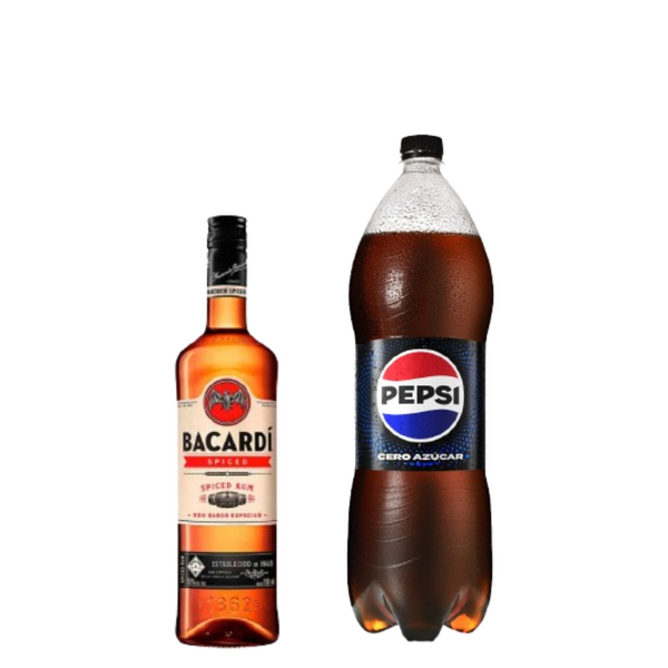 Ron Bacardí Spiced 750ml + Pepsi Regular o Black 2lt – TaDa Delivery