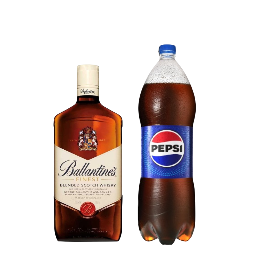 Ballantines 750ml + Pepsi 2lt Regular o Black – TaDa Delivery
